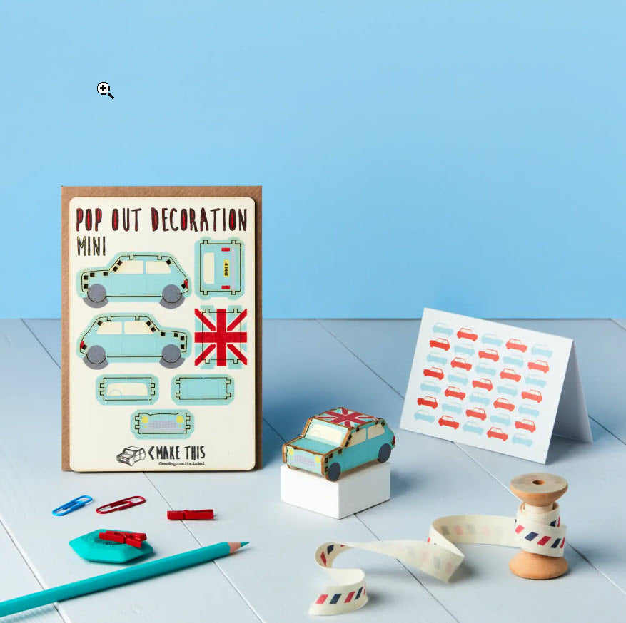 Pop Out Mini Cooper Decoration and Greetings Card – Mind Online Store